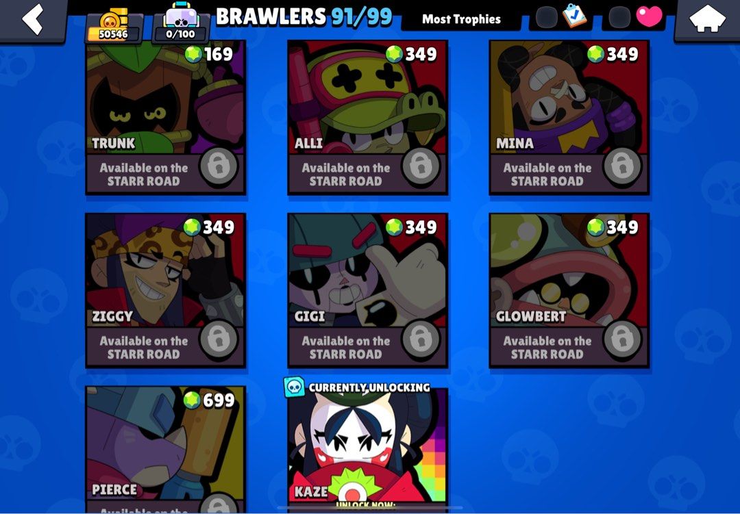 OG Brawl Stars Account - High Trophies, Many MANY OG Skins, Video ...