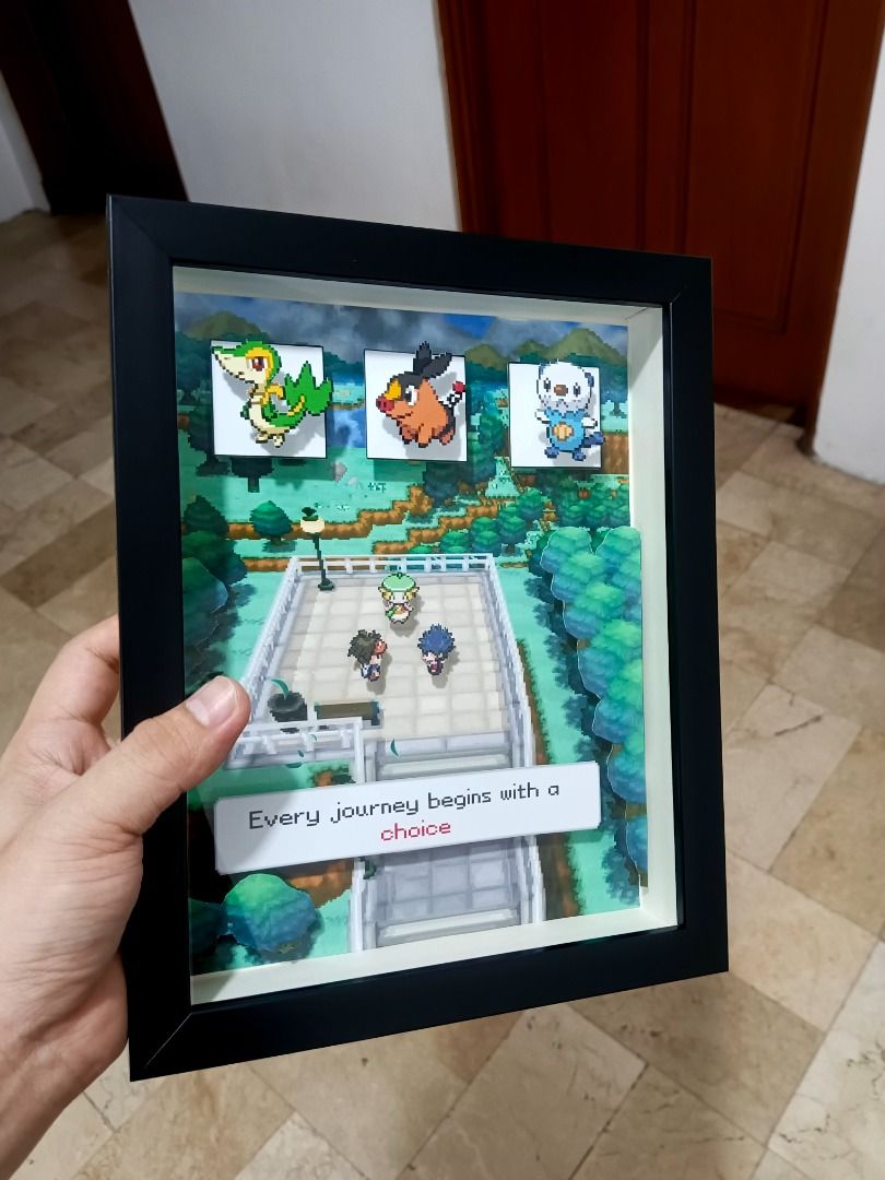 Pokemon Generation 5 (Black 2 & White 2) Video Game Shadow Box, Video ...