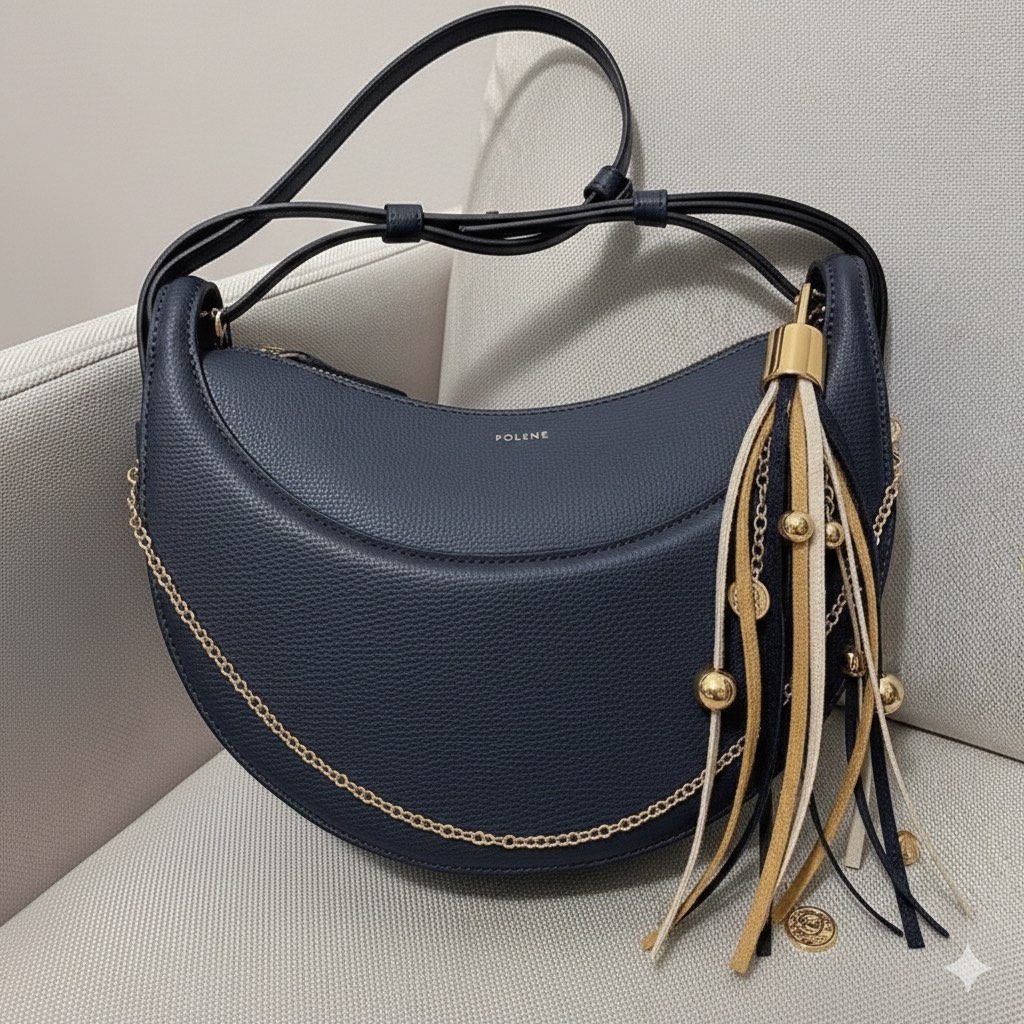 Polene Dix Midnight Blue, Luxury, Bags & Wallets on Carousell