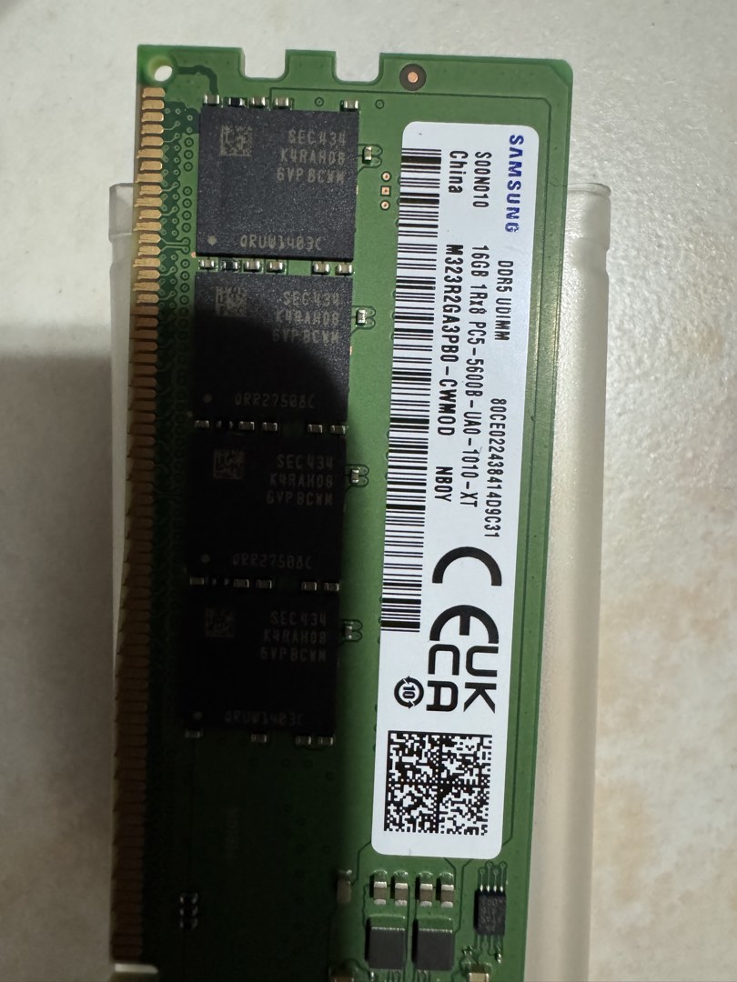 Samsung 16GB DDR5 5600MHz uDIMM RAM, Computers & Tech, Parts ...