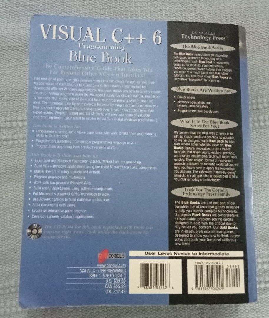Visual C++ 6 Programming Blue Book, Hobbies & Toys, Books & Magazines ...