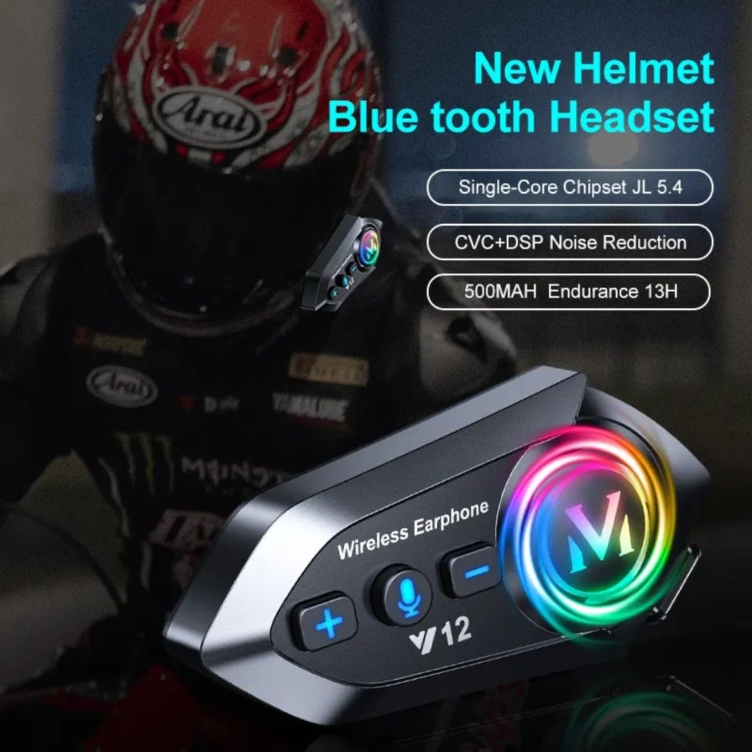 Y12 Hard Microphone Helmet Intercom, Motorcycles, Motorcycle ...