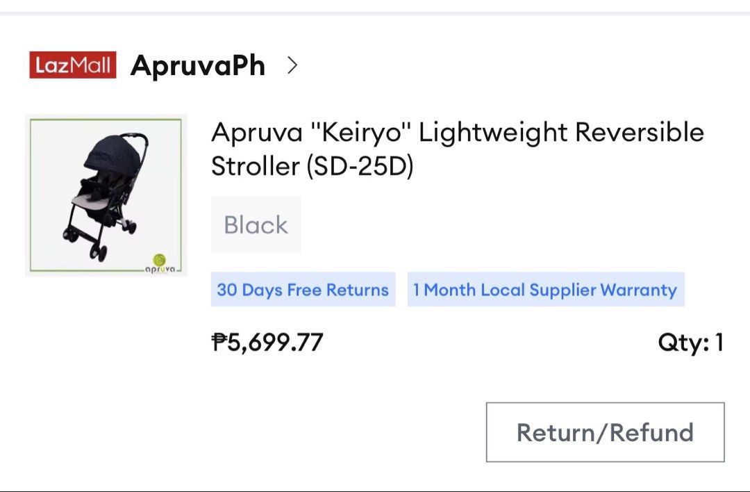 Apruva Stroller, Babies & Kids, Going Out, Strollers on Carousell