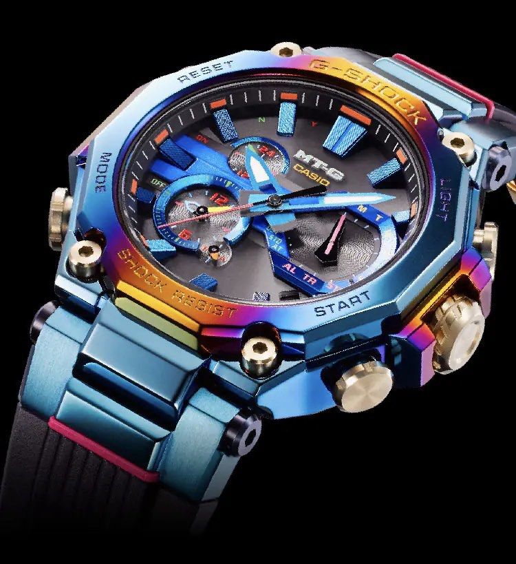Brand new super rare Casio G-Shock MTG Blue Phoenix MTG-B1000RB Mtg ...
