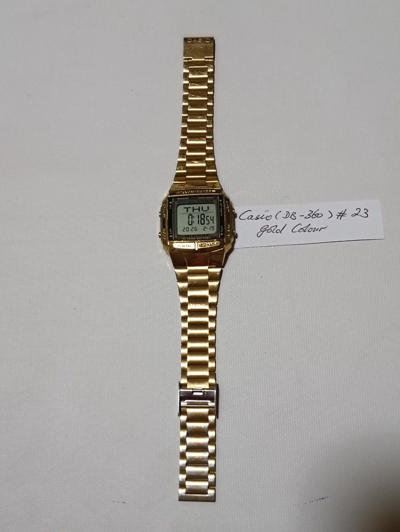 Casio DB-360 Gold Digital Watch, Men's Fashion, Watches & Accessories ...
