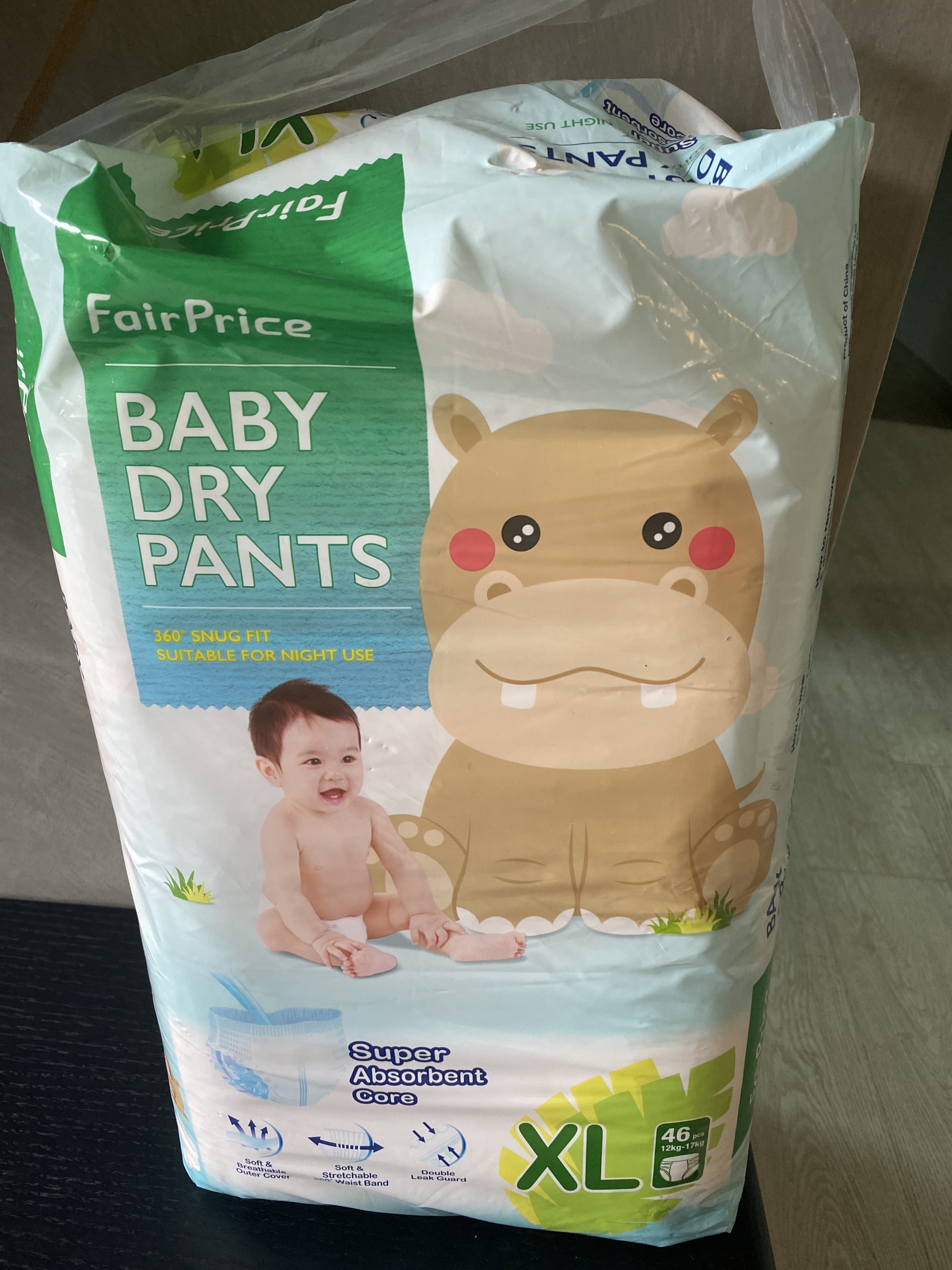 FairPrice Baby Dry Pants XL (46pcs), Babies & Kids, Bathing & Changing ...