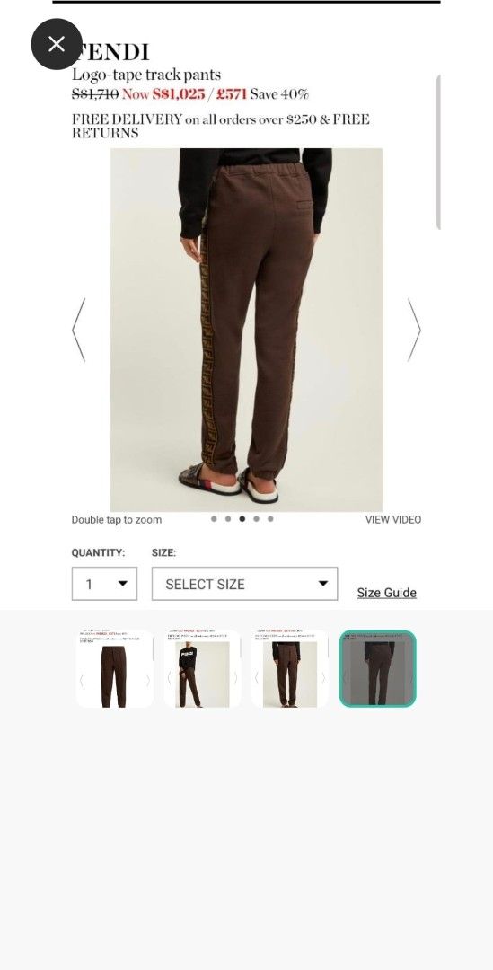 Fendi Logo Tape Track Pants, Men's Fashion, Bottoms, Joggers on Carousell
