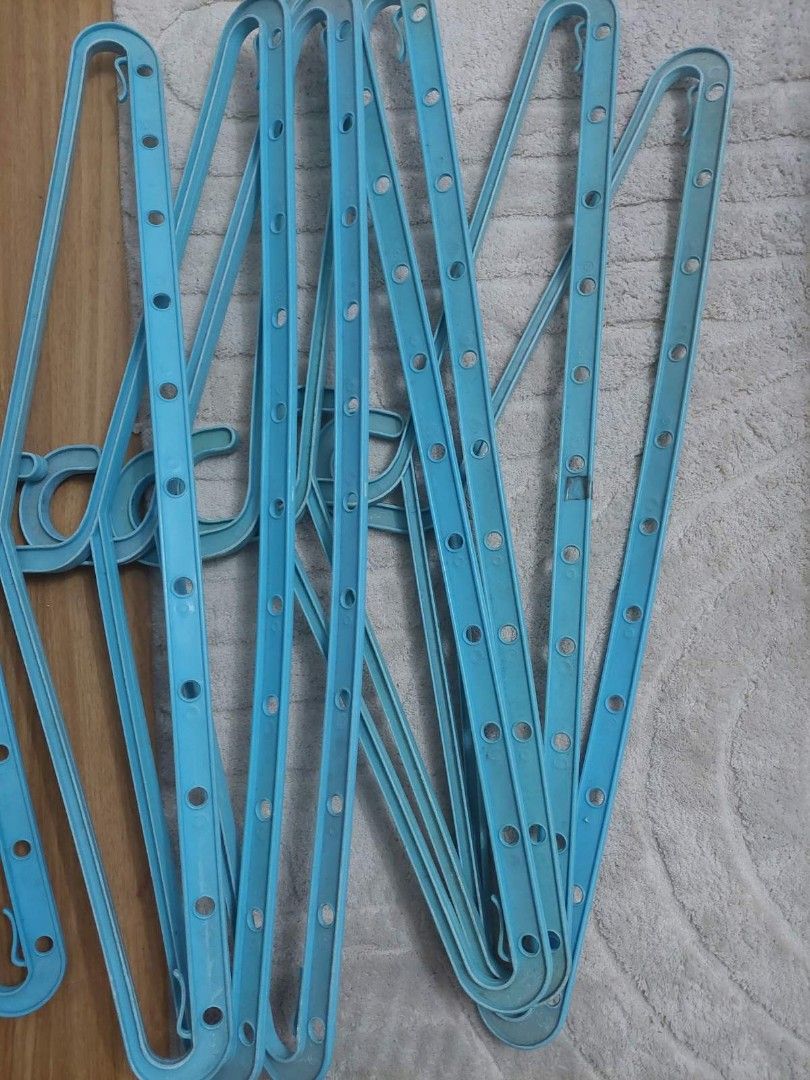 For sale big Blue Plastic Clothes Hangers 10 pcs, Furniture & Home ...