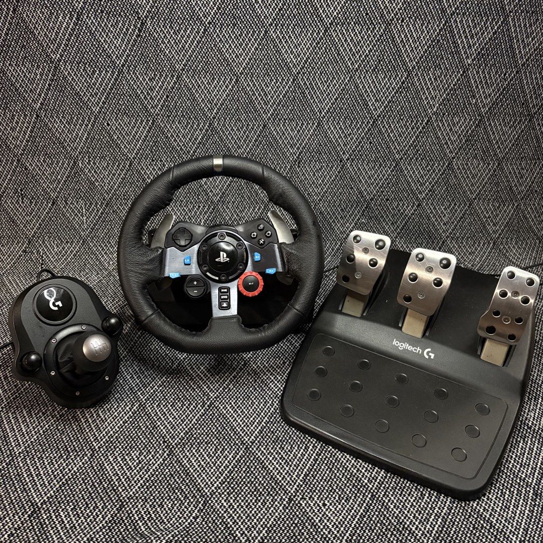 Logitech G29 Driving Force Steering Wheel Pedal Sim Racing w H Pattern ...