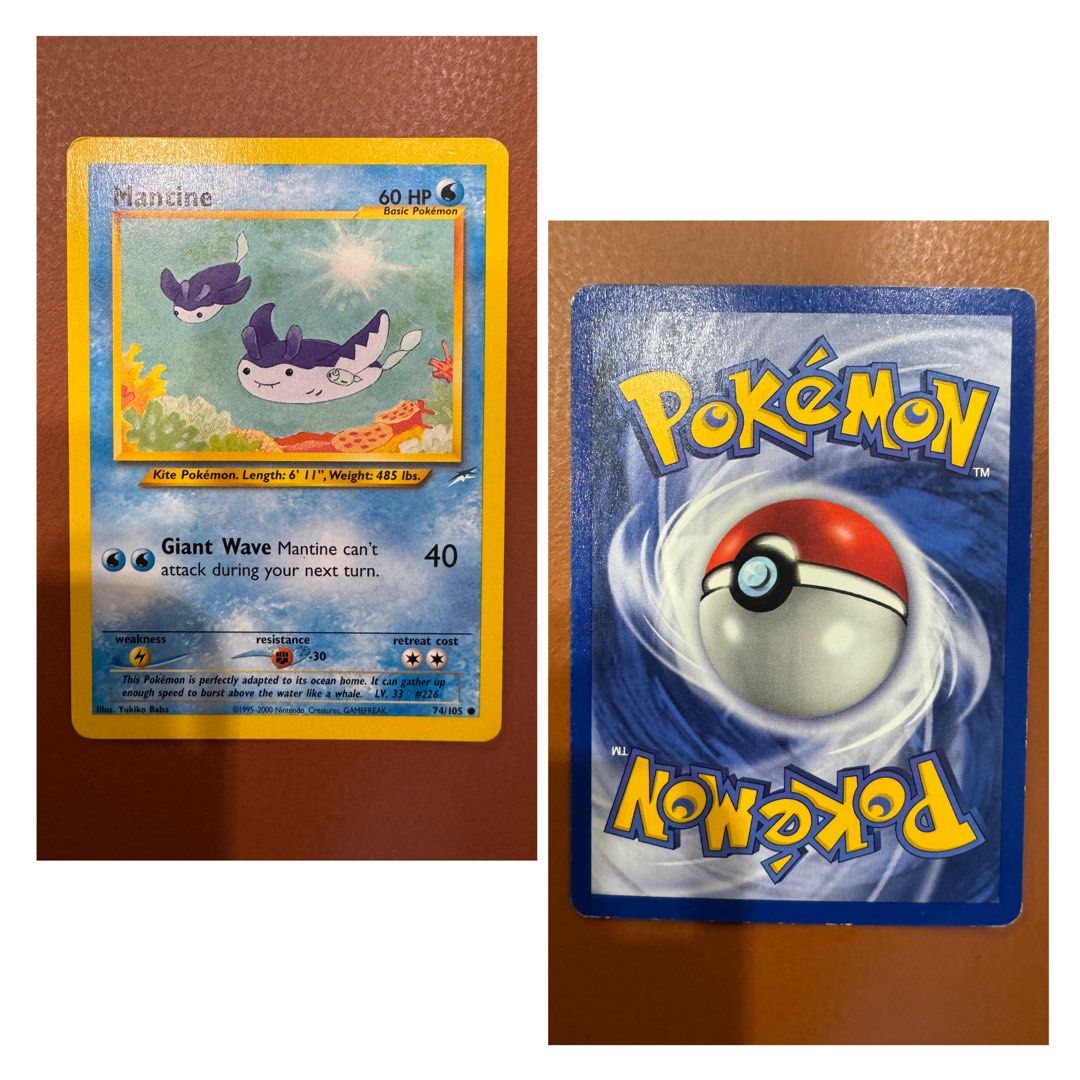 Vintage pokemon cards, Pokemon Cards - Wooper, Ditto, Mr. Mime, Mantine ...