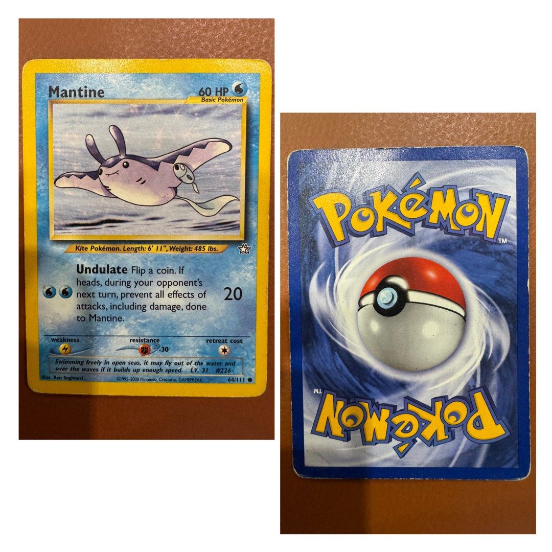 Vintage pokemon cards, Pokemon Cards - Wooper, Ditto, Mr. Mime, Mantine ...