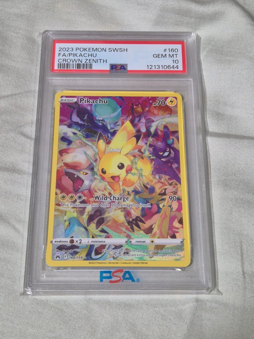 PSA 10 Pikachu Crown Zenith FA #160, Hobbies & Toys, Toys & Games on ...
