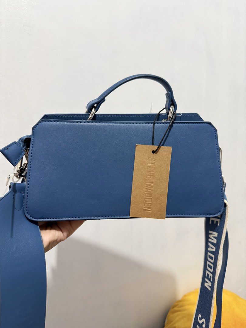 Steve Madden Blue Handbag with Strap, Luxury, Bags & Wallets on Carousell