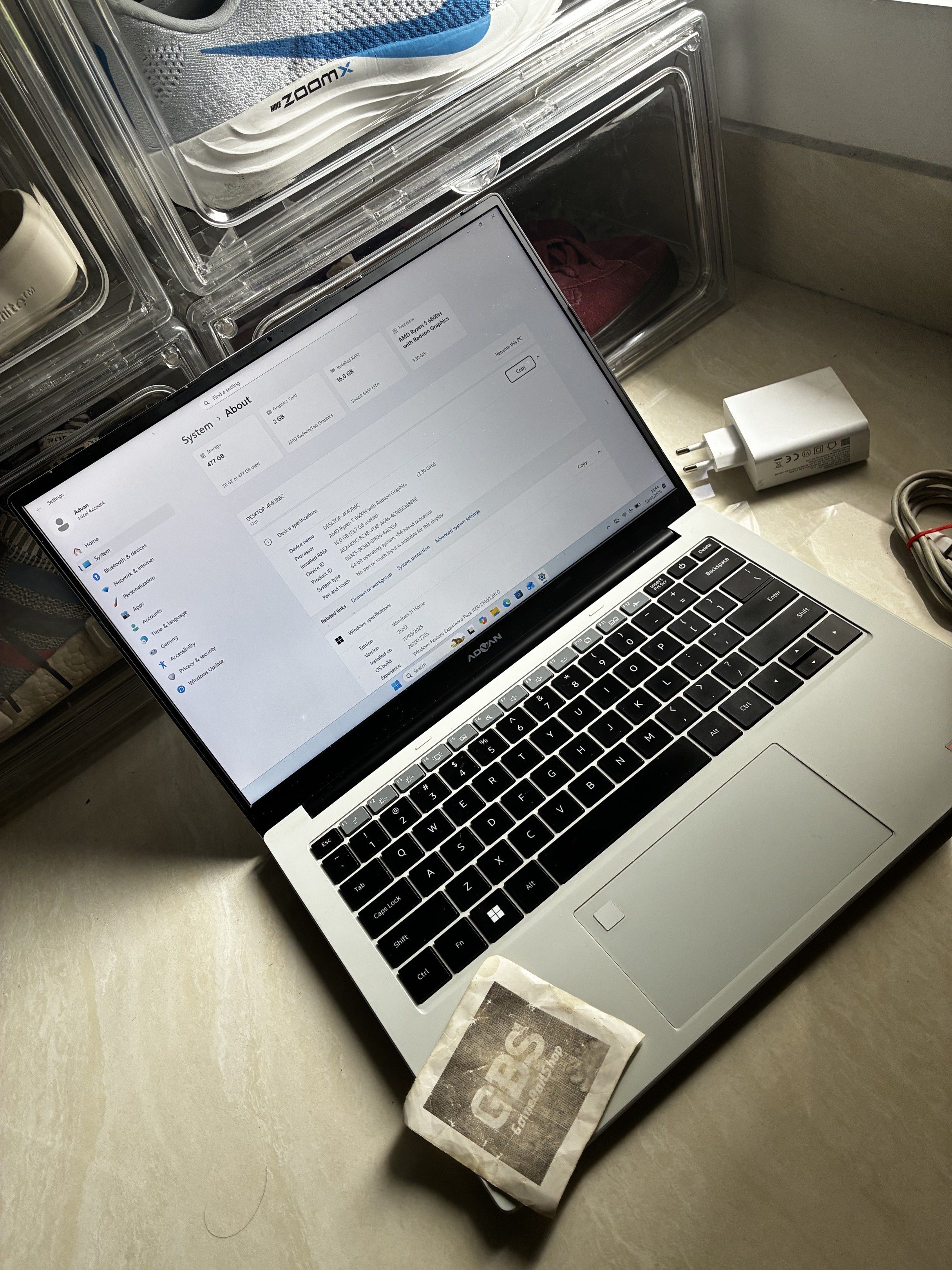 Advan Workplus Ryzen 5 6600H 16GB / 512GB, Elektronik, Komputer, Laptop ...