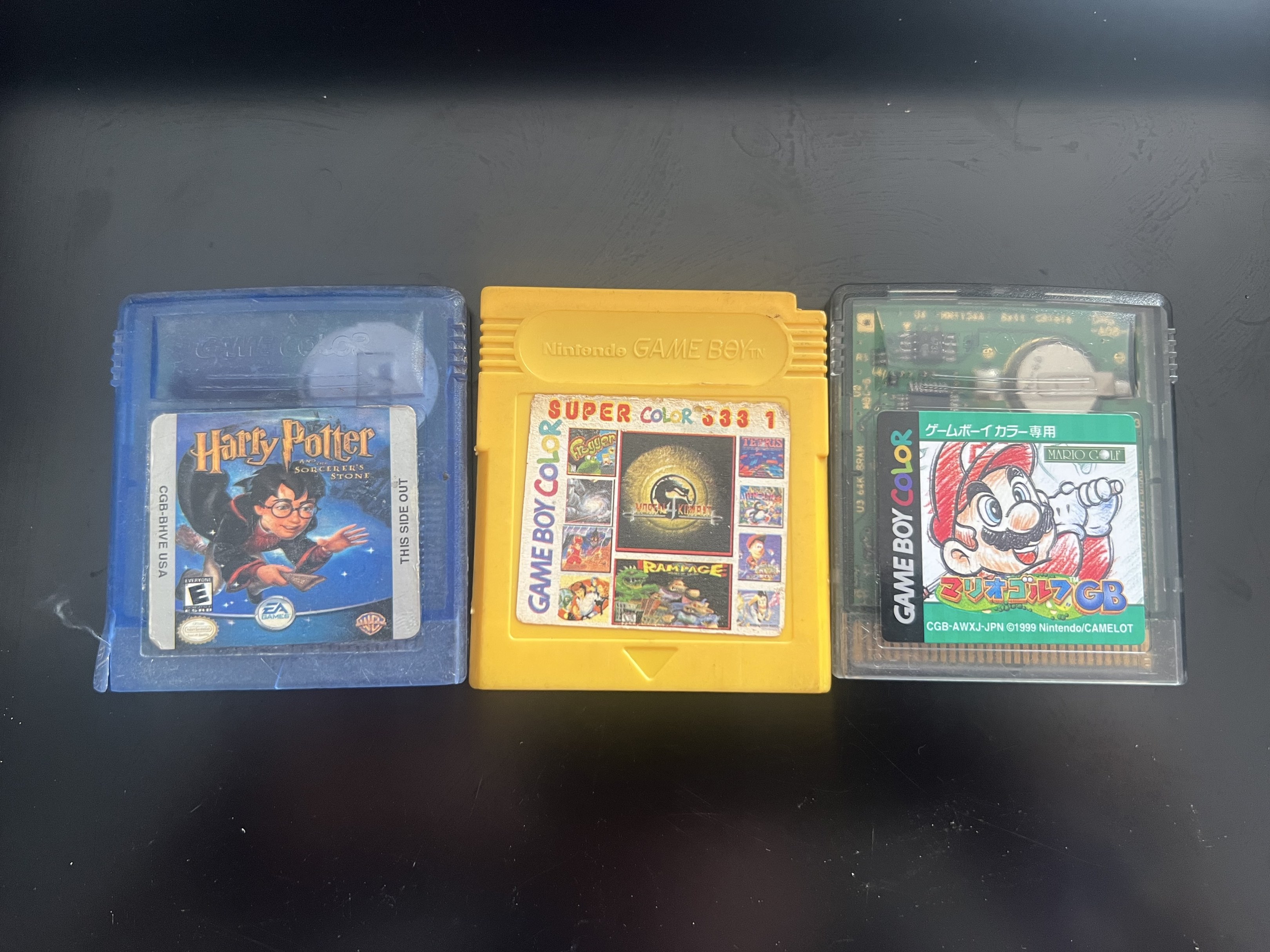 Game Boy Color Cartridges - Harry Potter, Super Color 333, Mario Golf ...