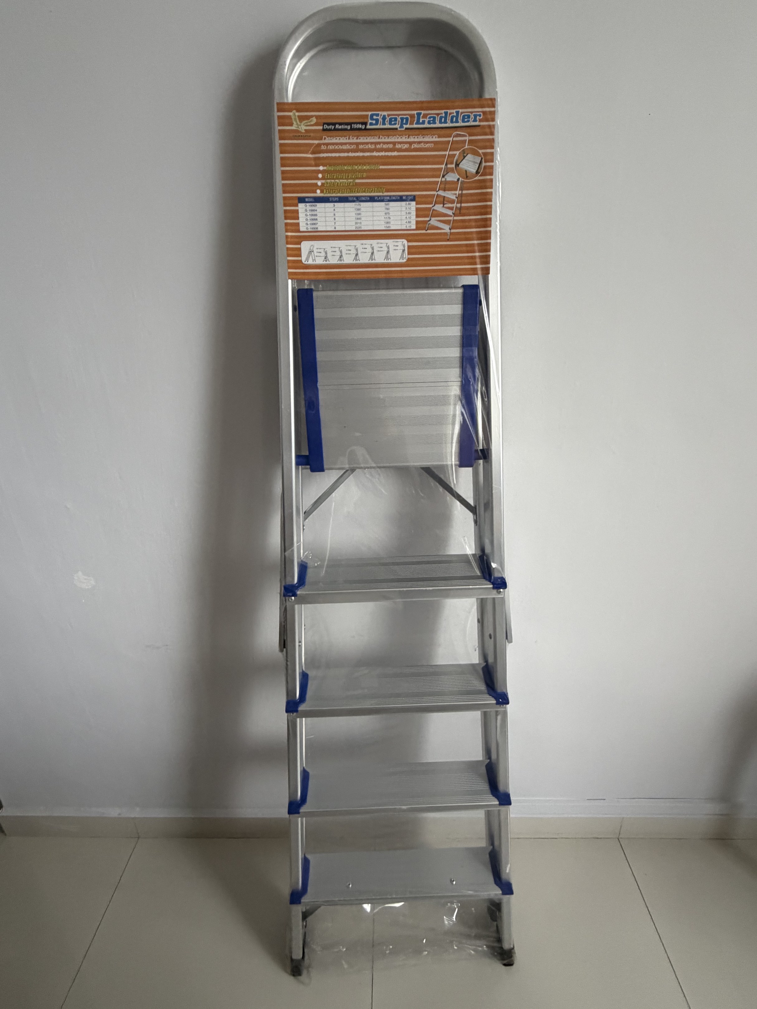 Golden Eagle Step Ladder (Model G-10005) - 5 Steps, Furniture & Home ...