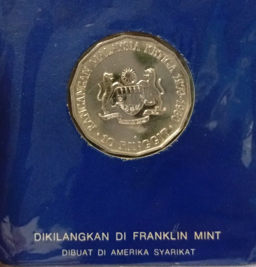 Malaysia 10 Ringgit Silver Coin - Franklin Mint, Hobbies & Toys ...