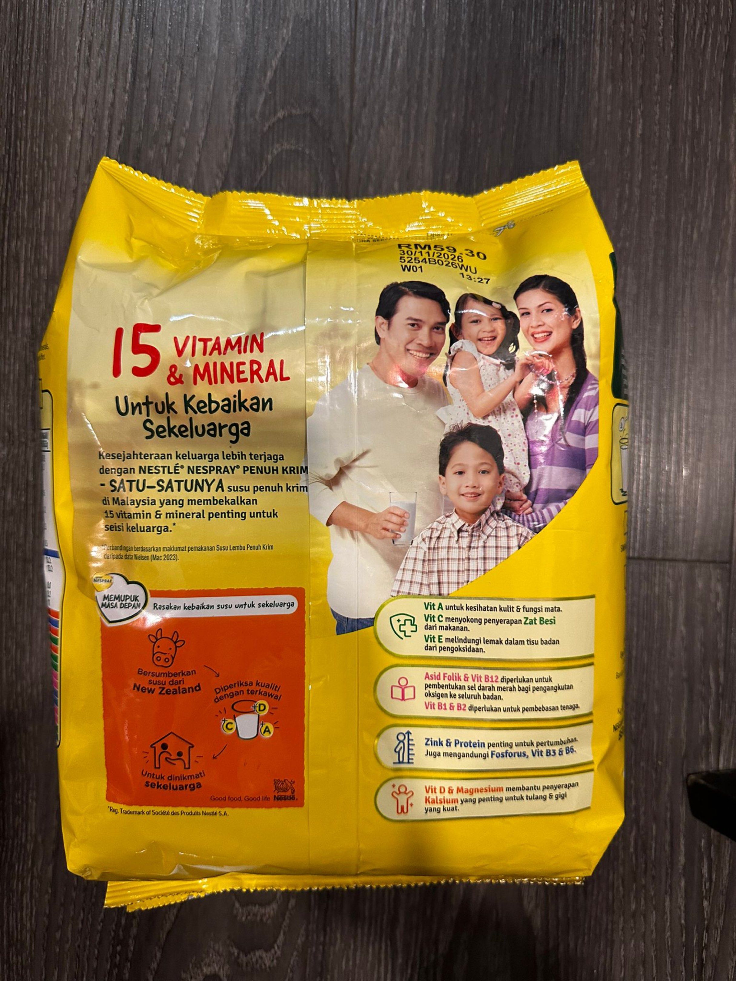 Nestle Nespray Penuh Krim Milk Powder 1.2kg, Babies & Kids, Nursing ...