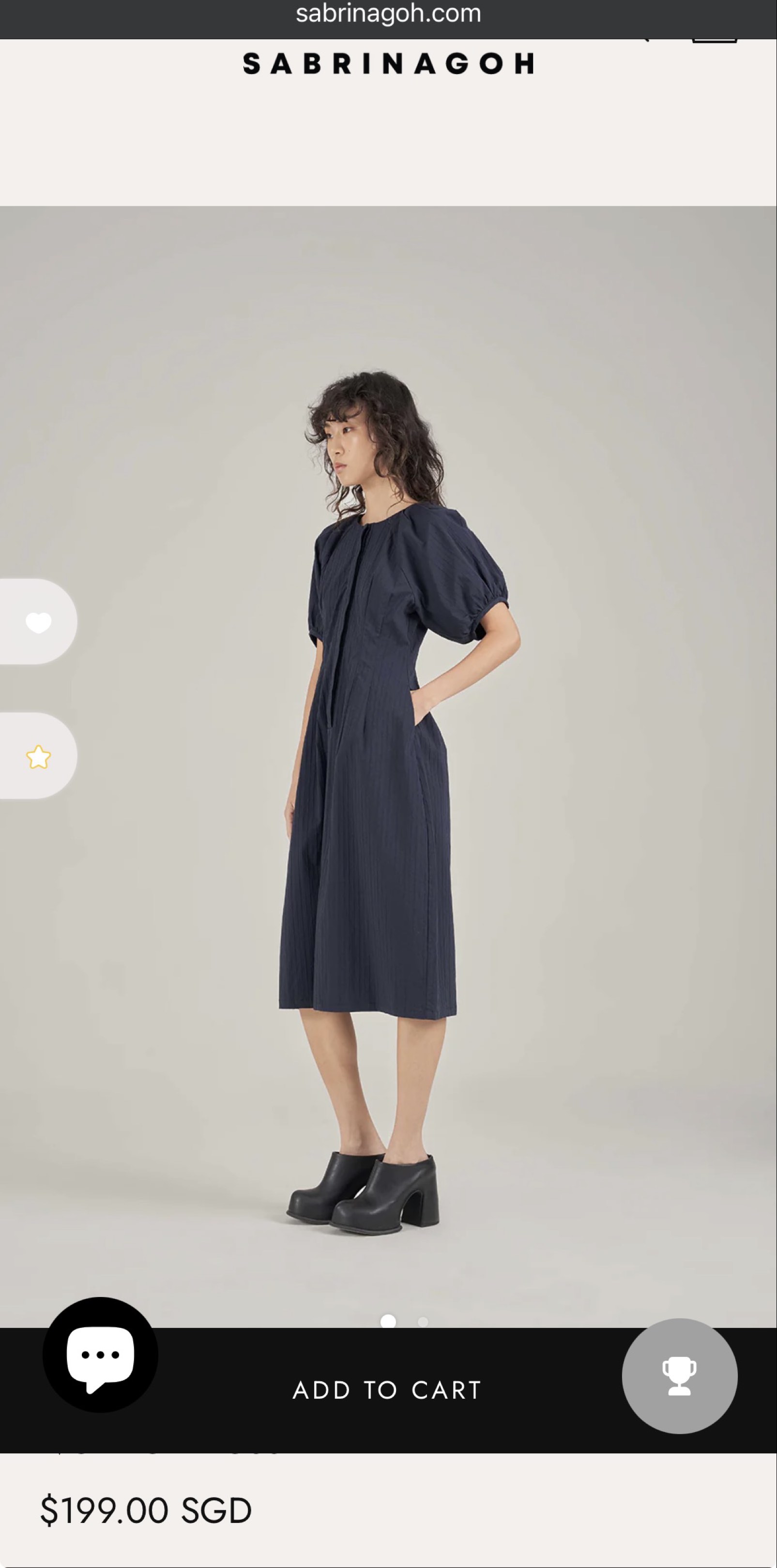 Sabrina Goh Ivonne Dress L/UK12 (Navy Blue), Women's Fashion, Dresses ...