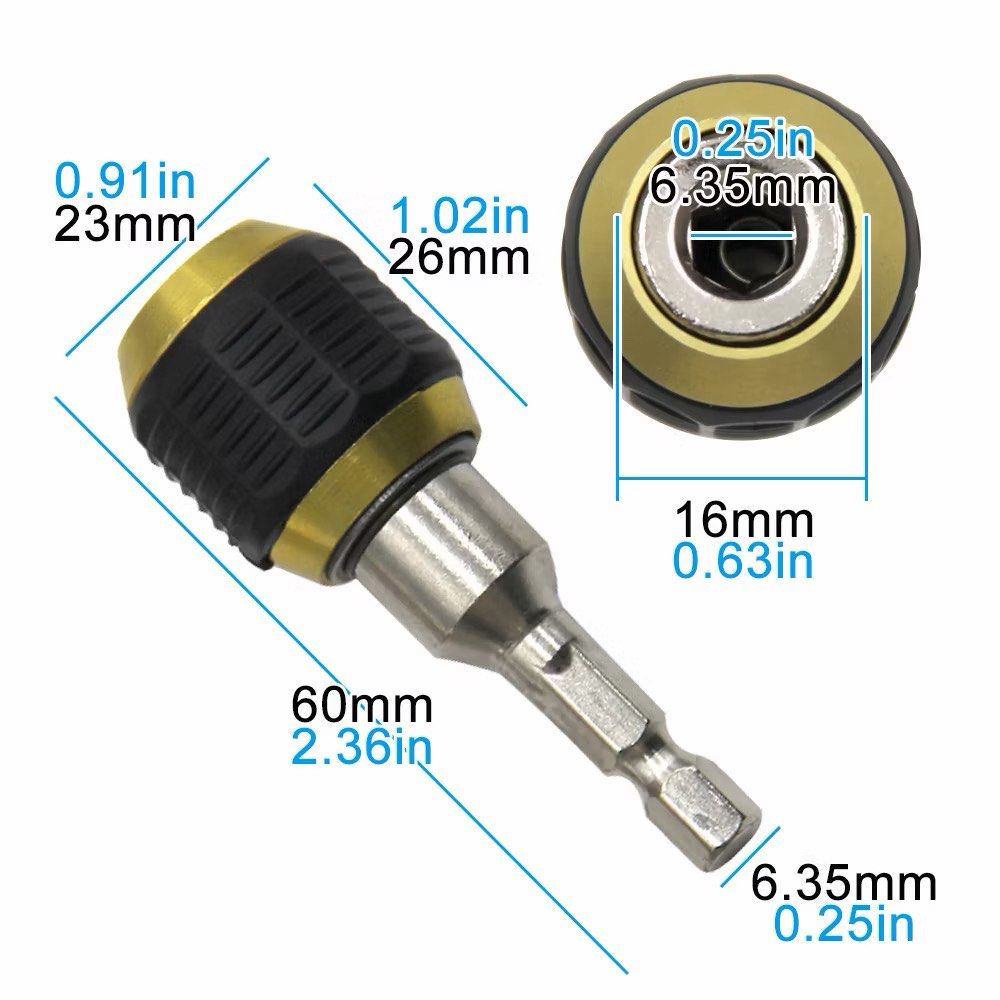 1PCS 60/150mm Quick-release Hexagon Drill Bit Coupling Hexagon Shank ...