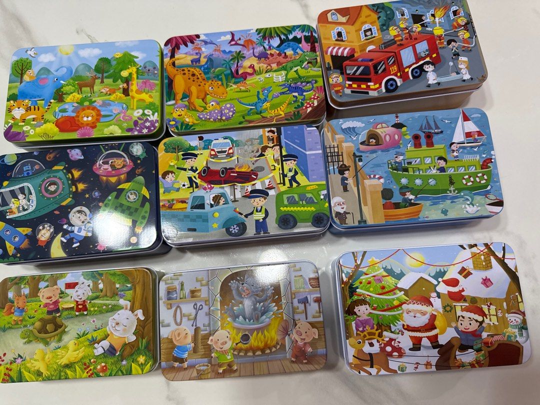 Children's Puzzle Tins - Assorted Designs, Hobbies & Toys, Toys & Games ...