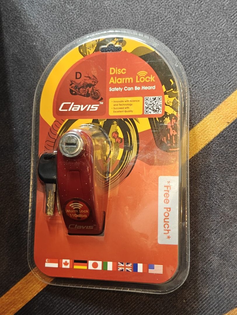 Clavis Disc Alarm Lock, Motorcycles, Motorcycle Accessories on Carousell