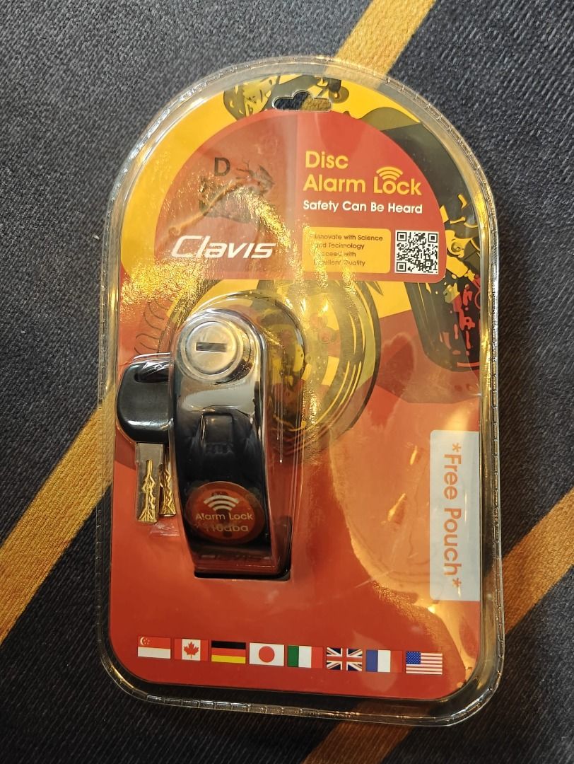 Clavis Disc Alarm Lock, Motorcycles, Motorcycle Accessories on Carousell
