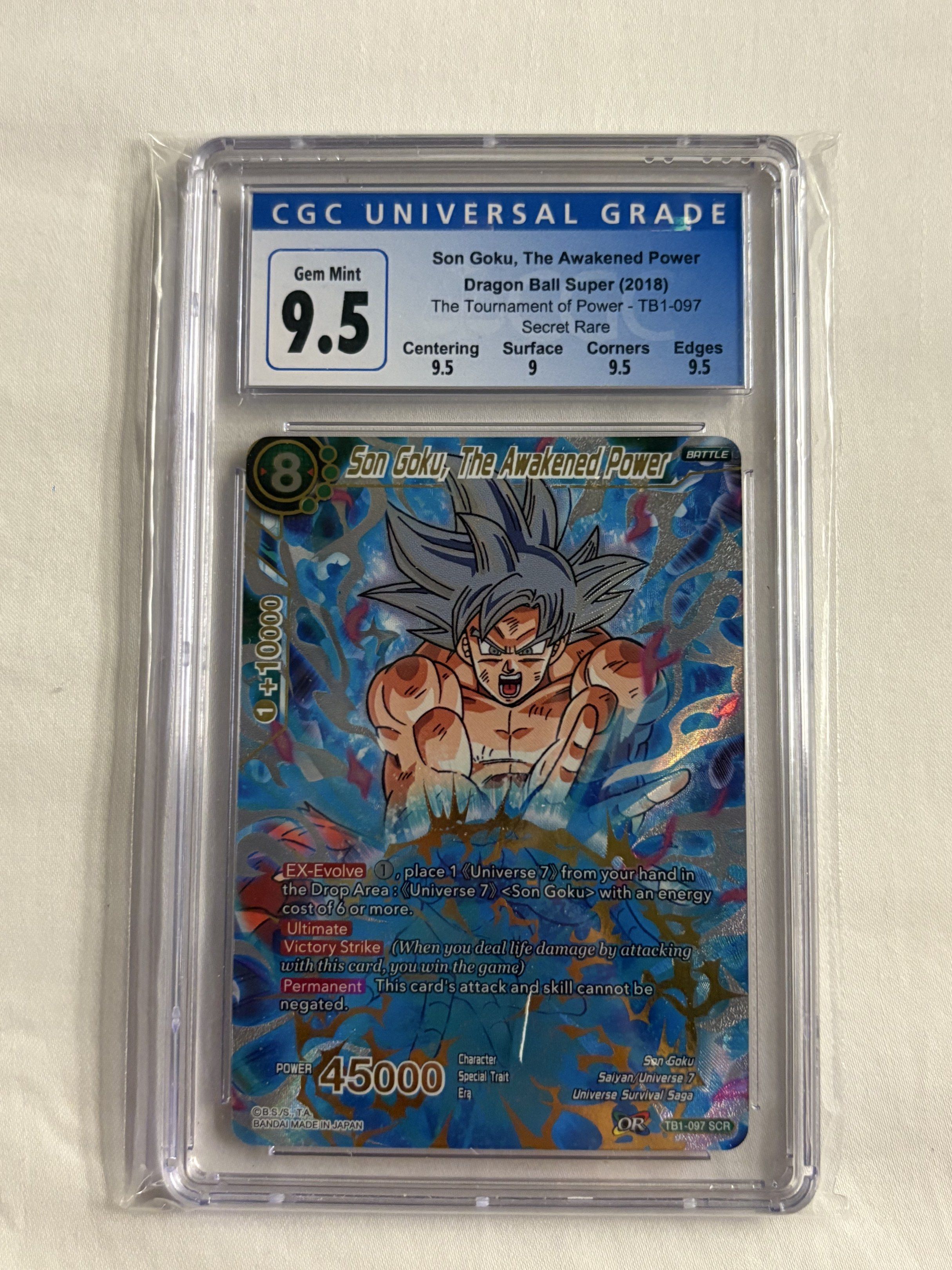 DBSCG TCG Son Goku, The Awakened Power - Dragon Ball Super (CGC 9.5 ...