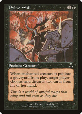 Magic The Gathering - Dying Wail - Enchant Creature, Hobbies & Toys ...