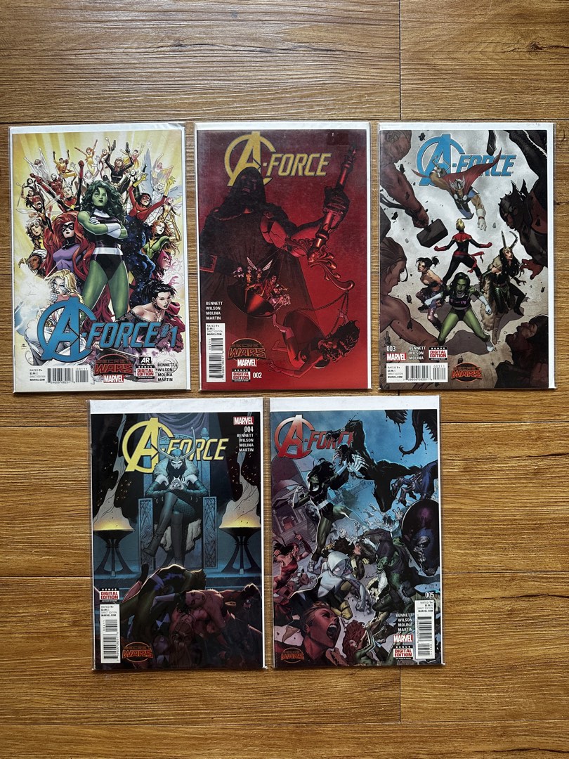 Marvel A-Force Comics (Complete Set 1-5 from Secret Wars 2015), Hobbies ...