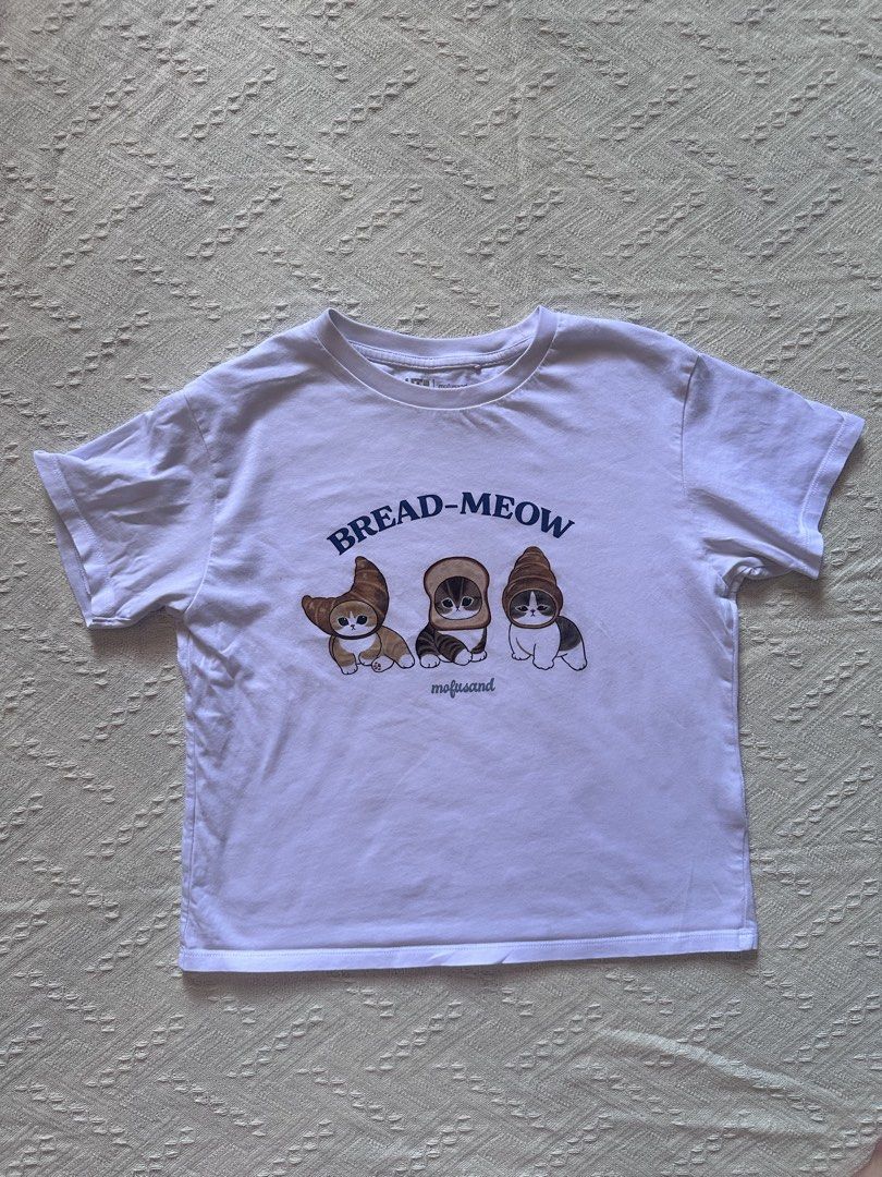 Mofusand Bread-Meow Graphic Tee, Women's Fashion, Tops, Shirts on Carousell