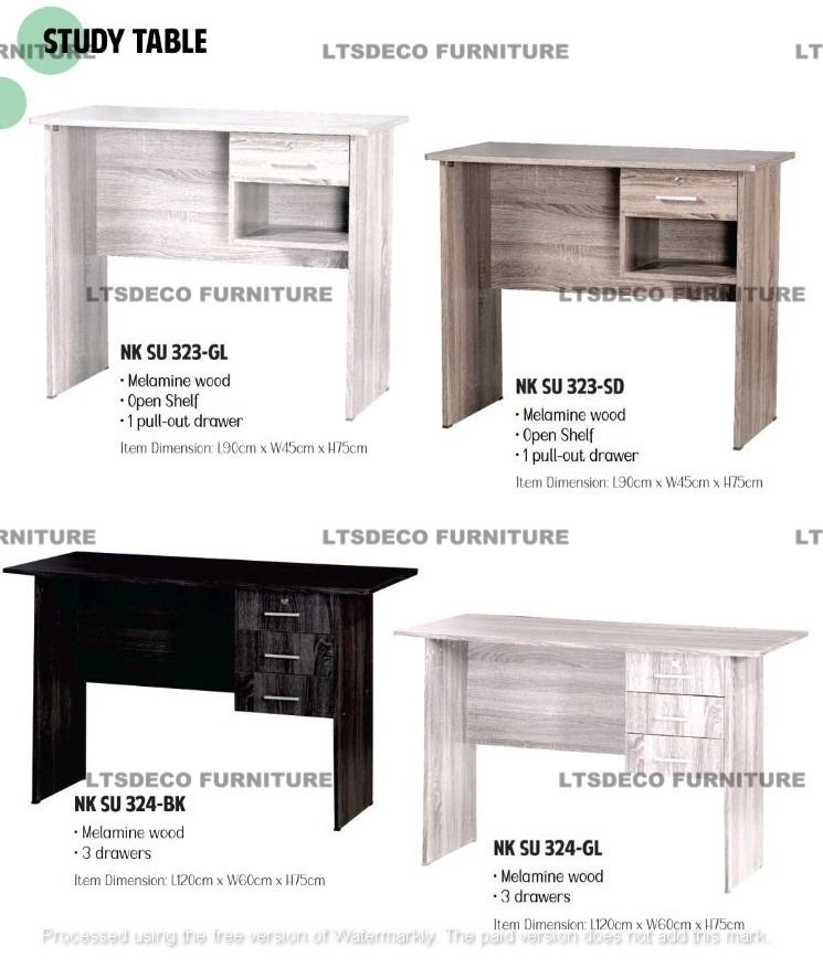 NEW OFFICE TABLE DESK OFFICE PARTITION WITH DRAWERS, Furniture & Home ...
