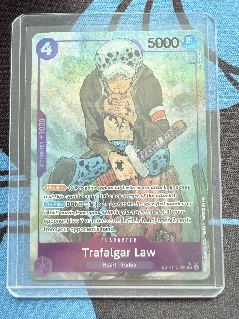 One Piece OPTCG - TR Treasure Rare Trafalgar Law ST10-010, Hobbies ...