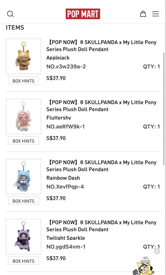 POP MART Skullpanda x My Little Pony Plush Doll Pendant, you found me ...