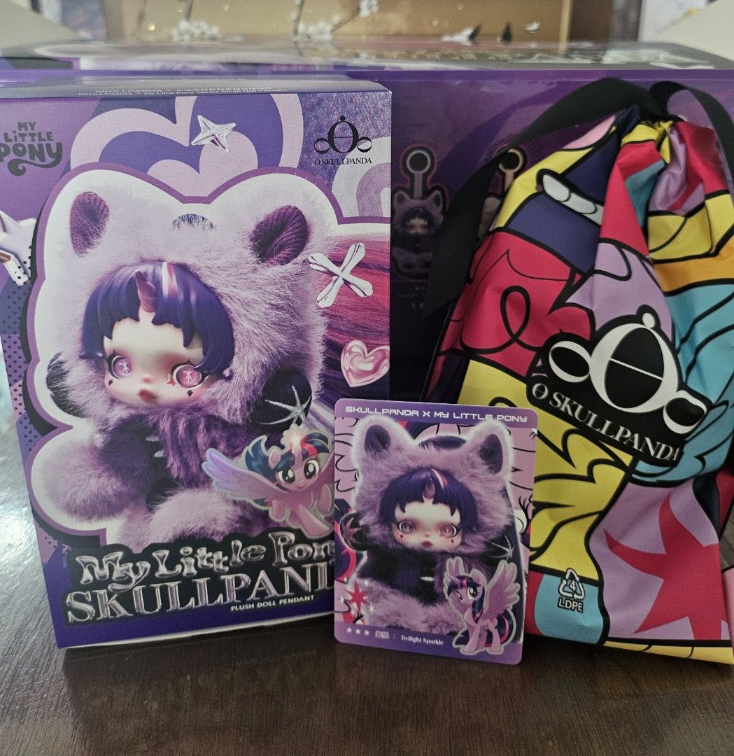 POPMART SKULLPANDA x My Little Pony Series Plush Doll Pendant Bag Charm ...