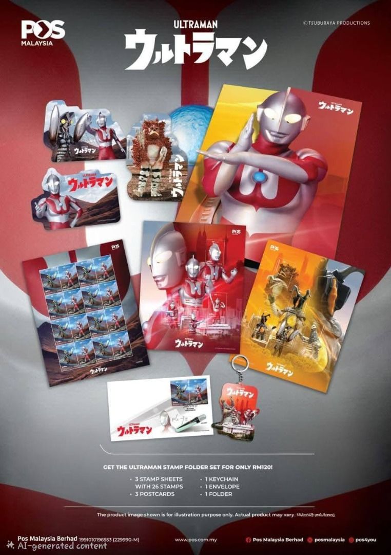 POS Malaysia Ultraman Stamp Folder Set, Hobbies & Toys, Toys & Games on ...