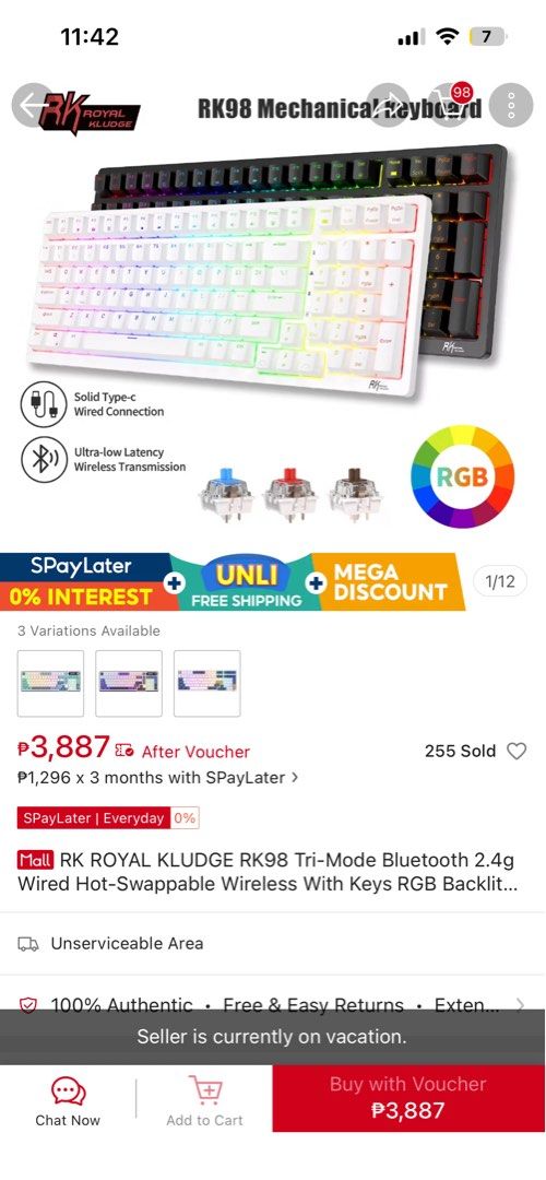 RK ROYAL KLUDGE RK98 Mechanical Keyboard, Computers & Tech, Parts ...
