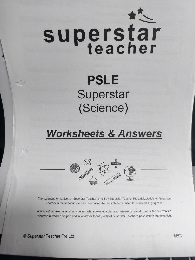 Superstar 2025-PSLE Science/English/Maths Worksheets, Hobbies & Toys ...
