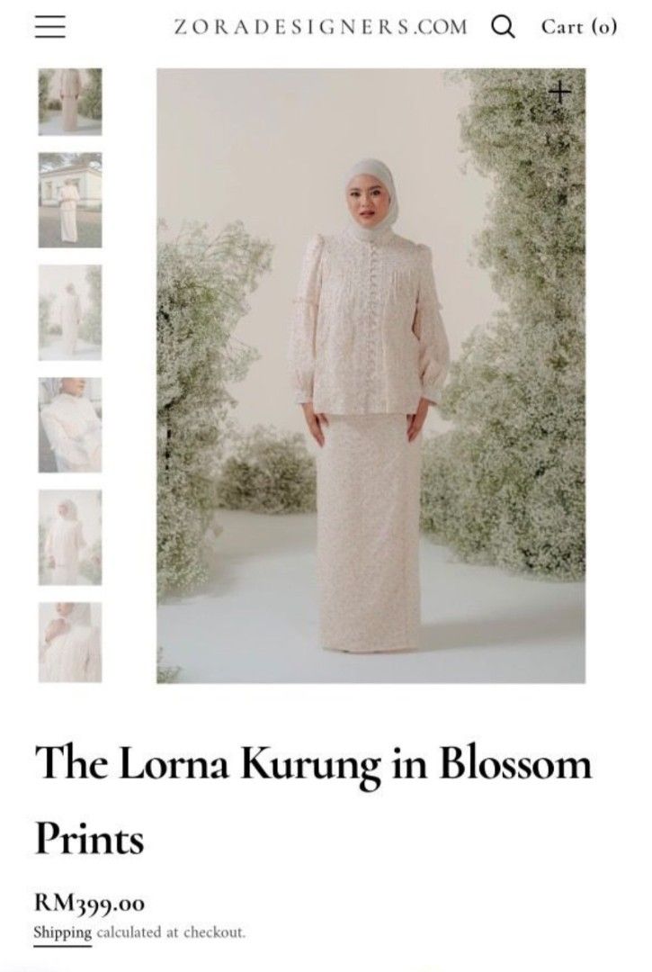 Zora Designers Lorna Kurung in Blossom Prints, Women's Fashion ...