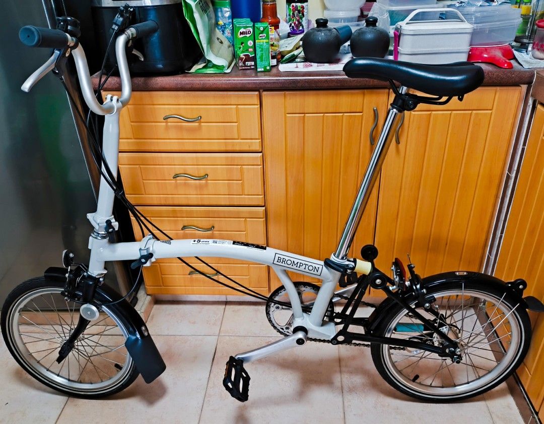 2023 Brompton A-Line M3L Papyrus White trifold folding bike foldable ...