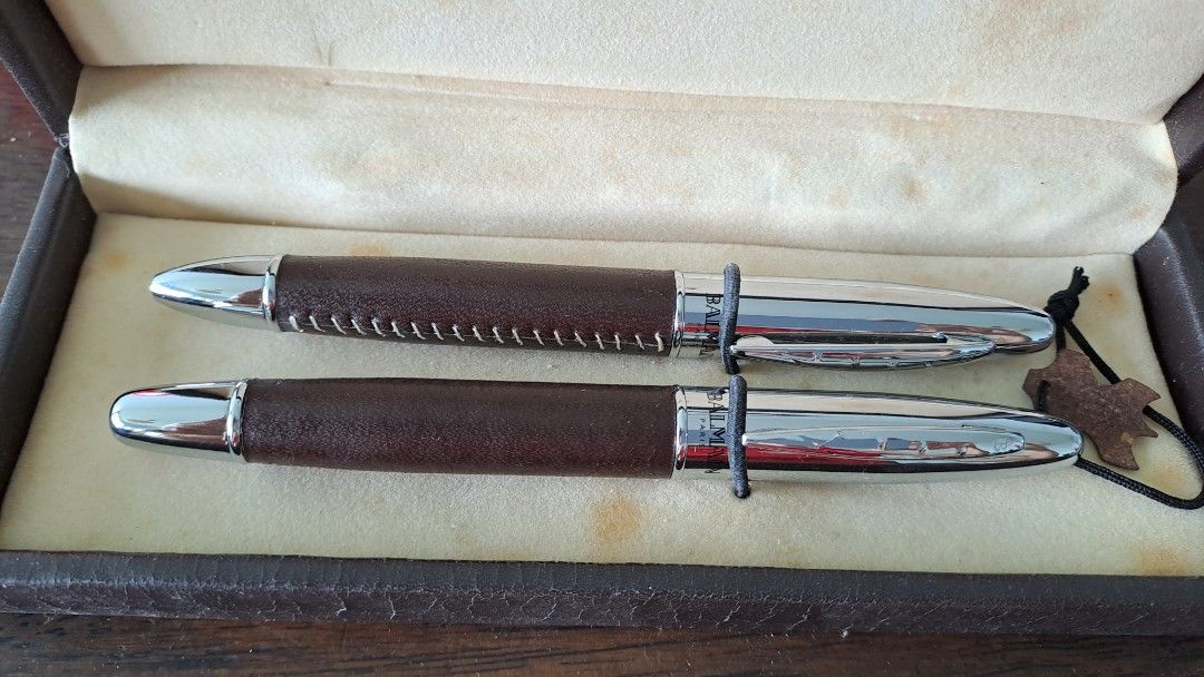 Balmain Paris Leather Pen Set, Luxury, Accessories on Carousell