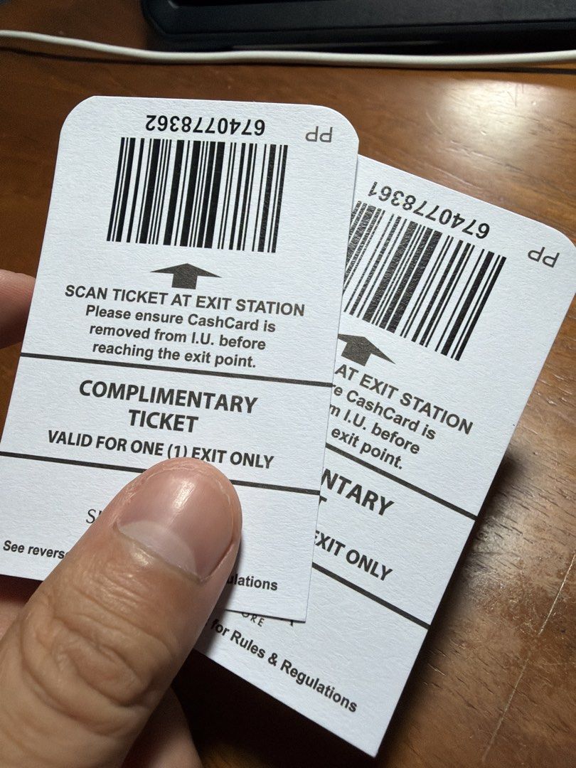 Complimentary Exit Ticket, Tickets & Vouchers, Vouchers on Carousell