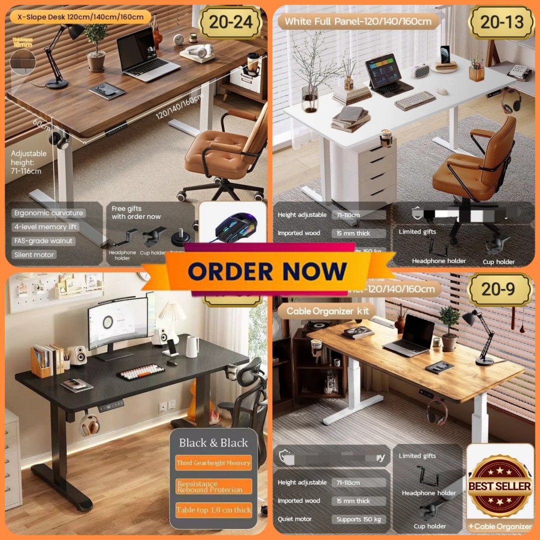 Computer Table | Electric Adjustable Computer Table | Adjustable Table ...