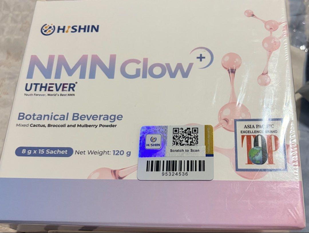 HiShin NMN Glow+ Botanical Beverage, Health & Nutrition, Health ...