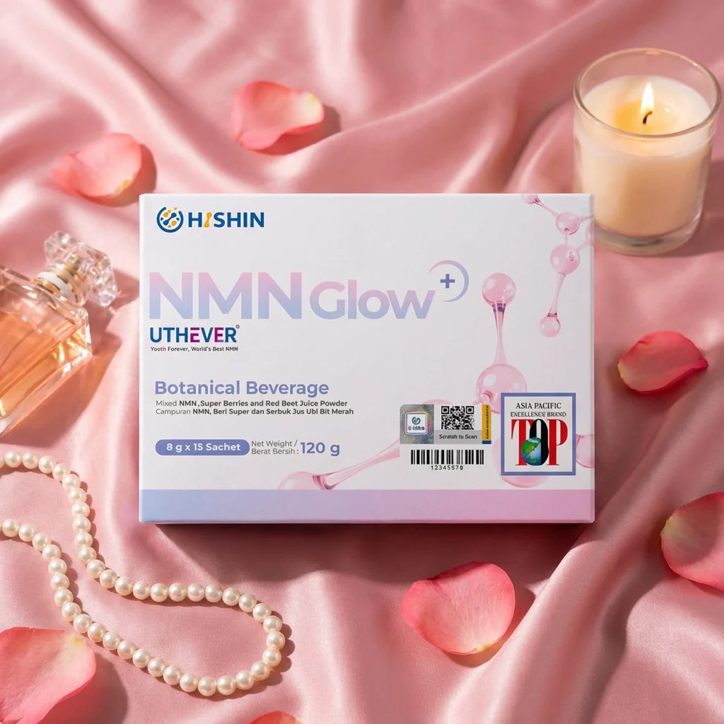 HiShin NMN Glow+ Botanical Beverage, Health & Nutrition, Health ...