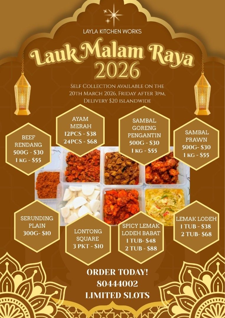 Layla Kitchen Works Raya 2026 - Lauk raya & Kuih raya, Food & Drinks ...