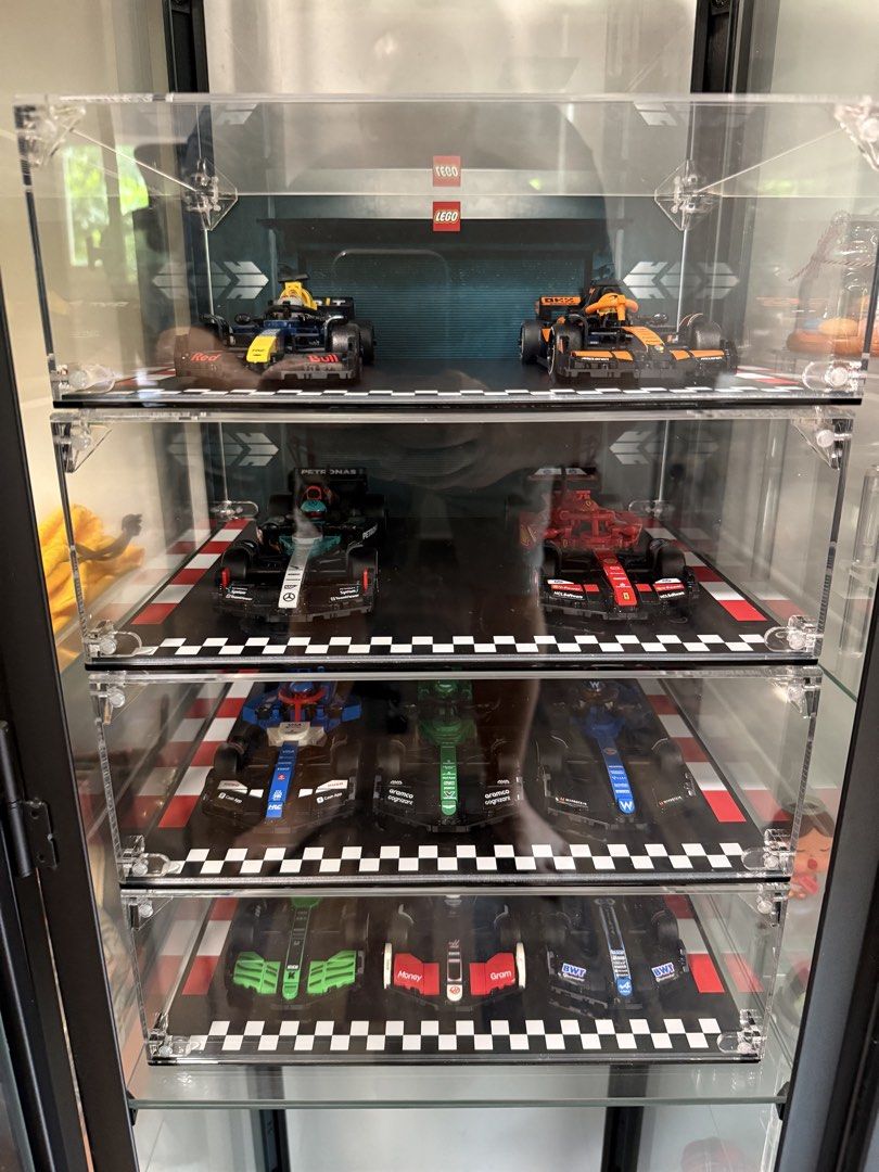 Lego F1 Speed Champion Full Set Built with Lego Acrylic Case, Hobbies ...