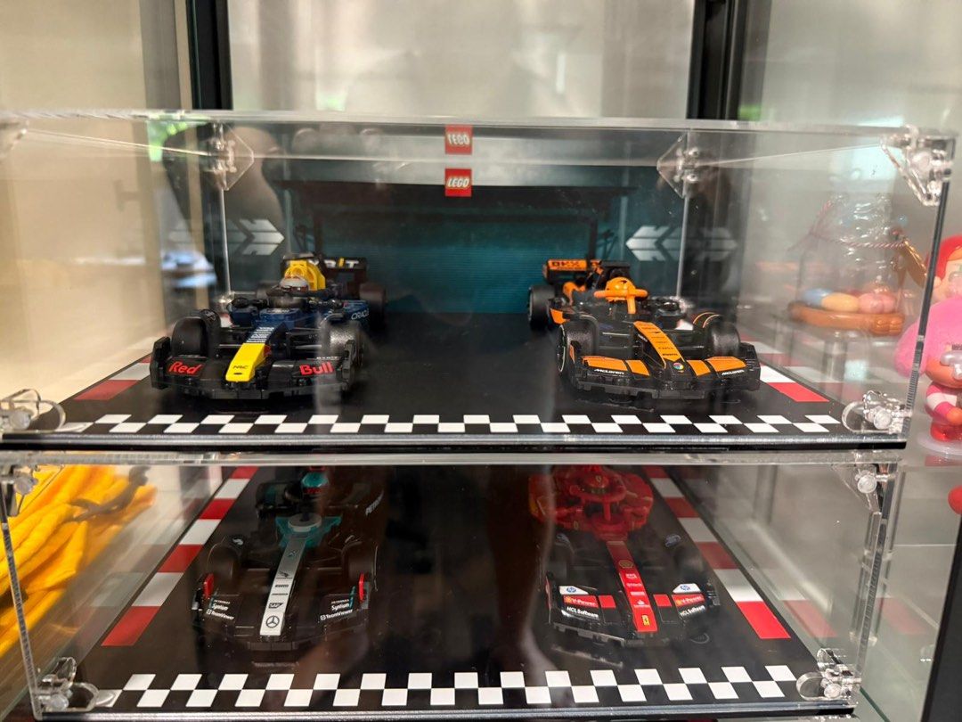 Lego F1 Speed Champion Full Set Built with Lego Acrylic Case, Hobbies ...