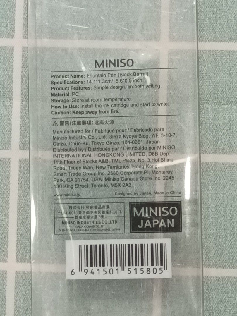Miniso Fountain Pen Black Barrel EF, Hobbies & Toys, Stationary & Craft ...