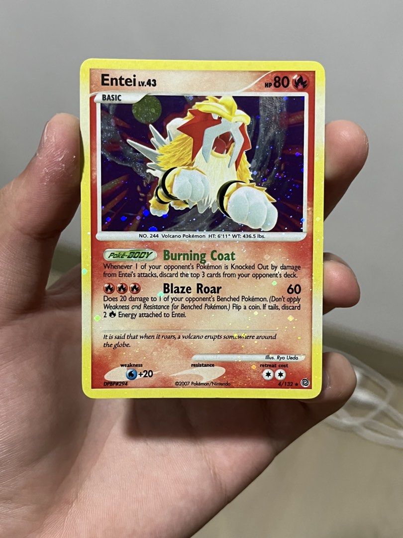 NM Entei Secret Wonders 4/132 HEAVY Holo Bleed Pokemon Card TCG Diamond ...